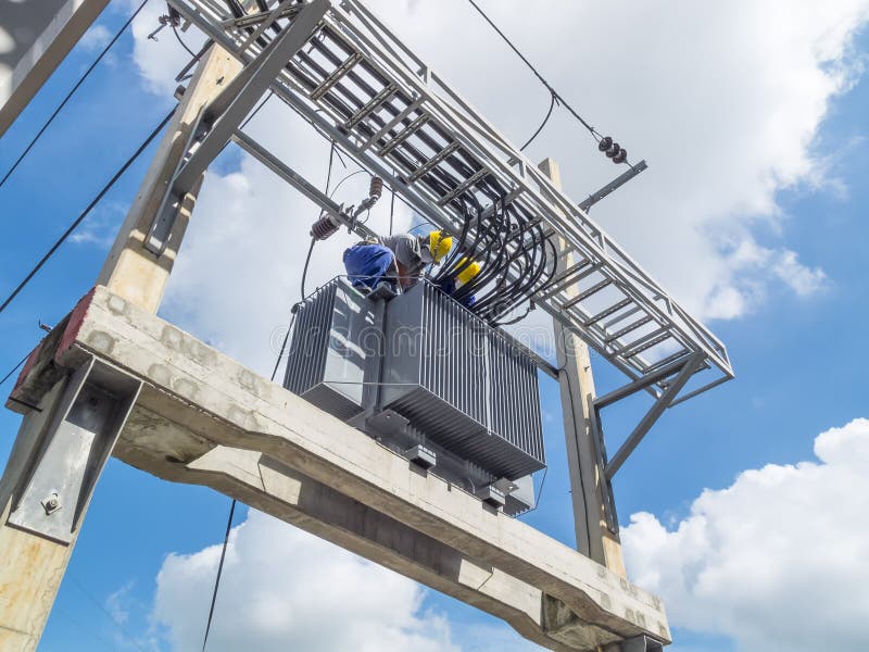 Electric transformers stock image. Image of transformer - 74891563