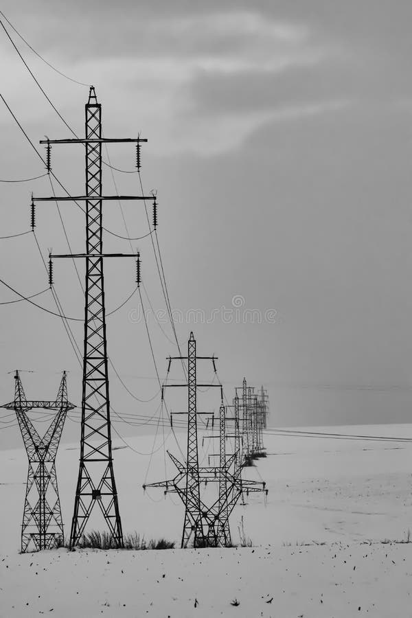 Electric Power Line and Wire for Train Stock Image - Image of ...