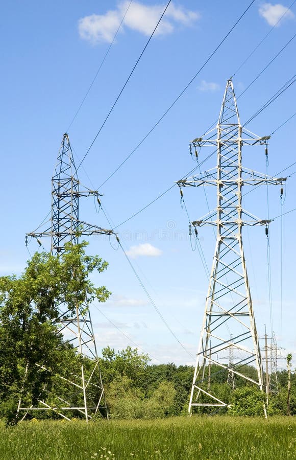 Electric transmission line stock image. Image of electrical - 19860025