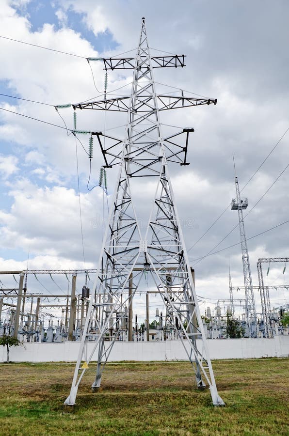 Electric transmission line stock image. Image of transmission - 27356707