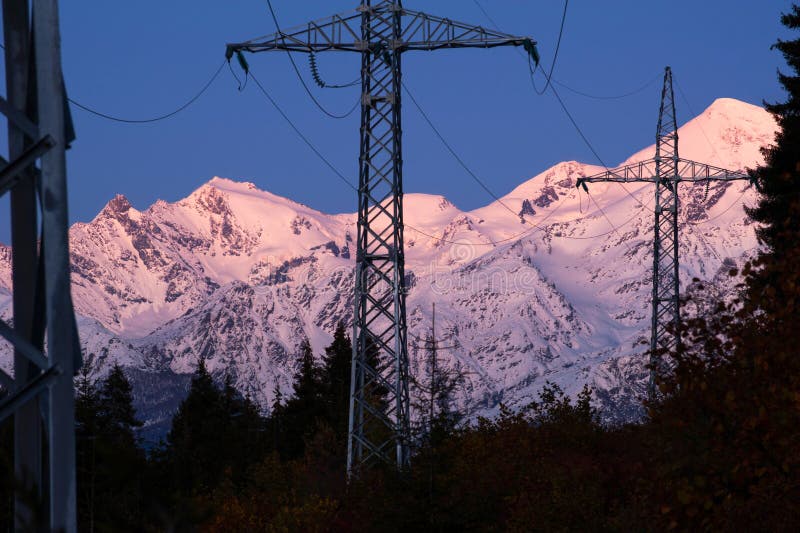 Electric transmission line stock photo. Image of industrial - 36997076