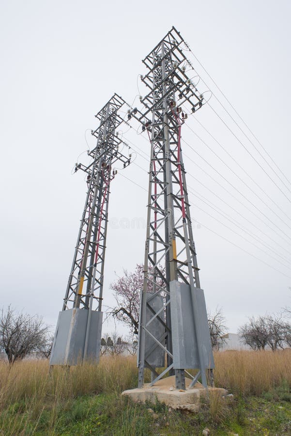 Electric turrets. stock image. Image of electrician, danger - 53010403