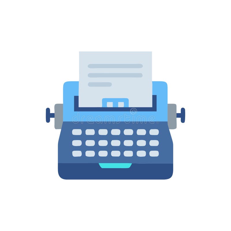 Electric Typewriter Icon for Writing Stock Image - Illustration of iron ...