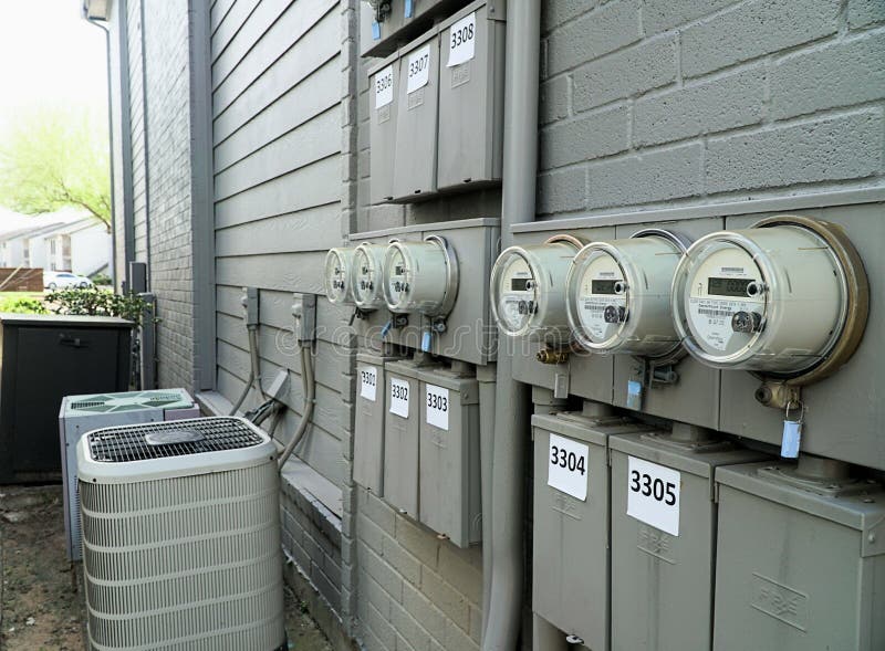 Electric Usage Meter Panels. Editorial Stock Image - Image of kilowatt ...