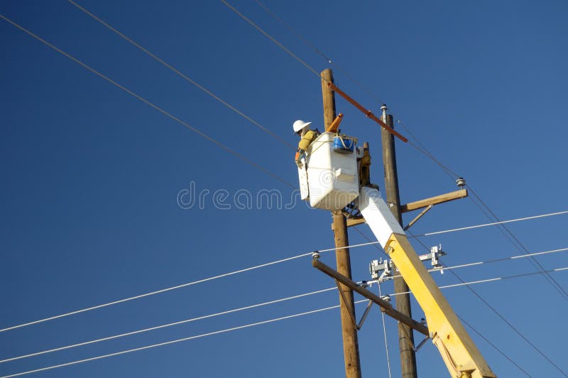 Power Electrician Lineman Portrait Stock Photo - Image of electrician ...