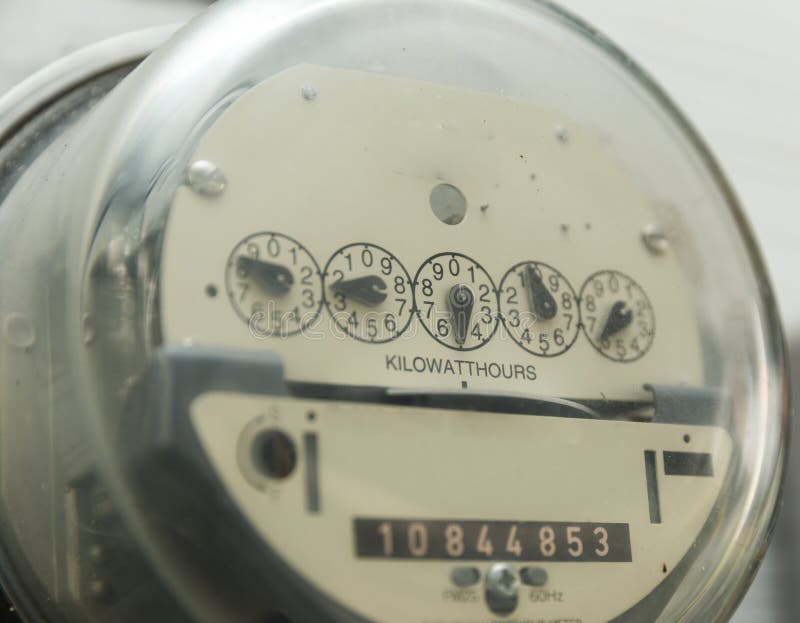 Electric Utility Meter stock photo. Image of watt, kilowatt - 94159398