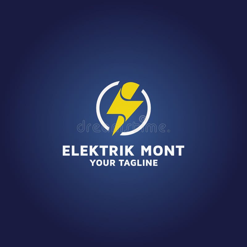 Electric Vector Logo Design Template Idea Stock Vector - Illustration ...