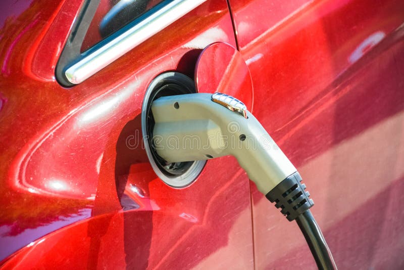 Electric Vehicle Charging. EV Charge Port and Quick Charging Socket ...