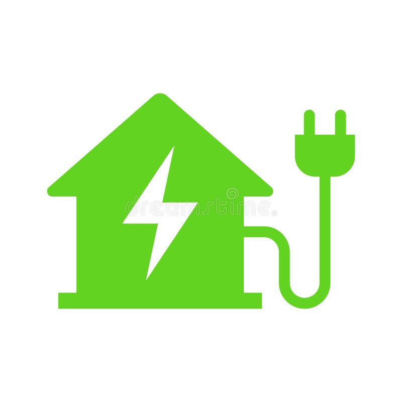 Electric Vehicle Charging at Home Icon, Ev Charging Point Station Stock ...