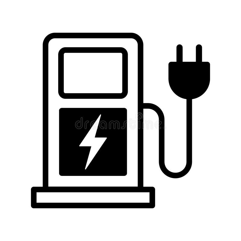 Electric Vehicle Charging Icon Stock Vector - Illustration of ...