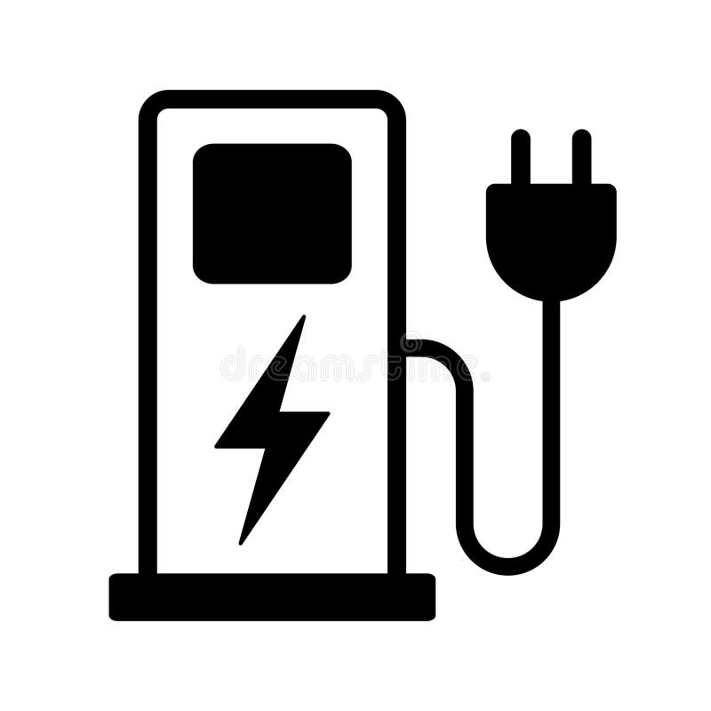 Electric Vehicle Charging Icon Stock Illustration - Illustration of ...