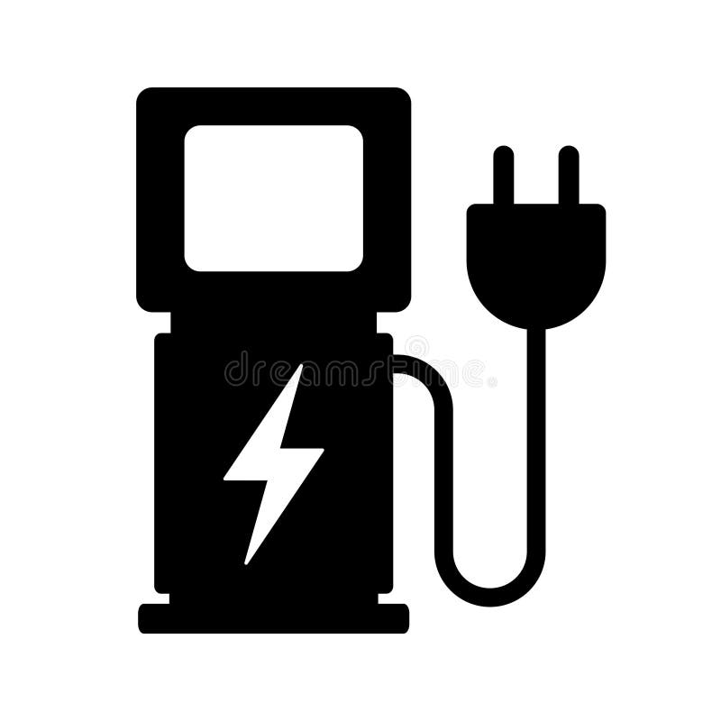 Electric Vehicle Charging Icon Stock Illustration - Illustration of ...
