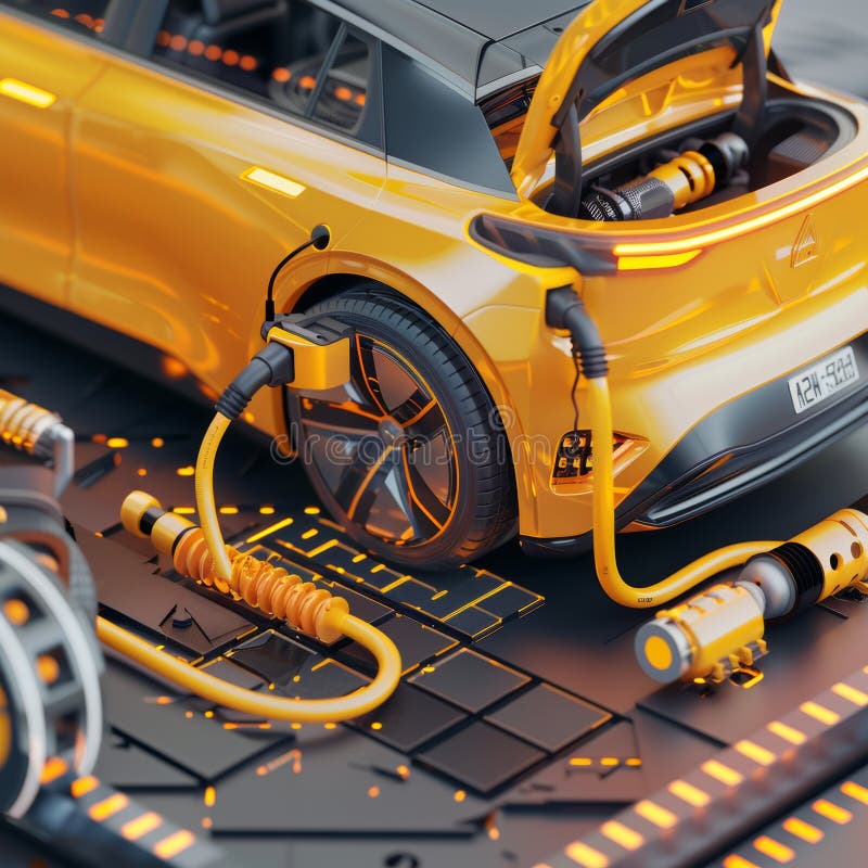 Electric Vehicle Charging with Power Supply Connection for Battery ...