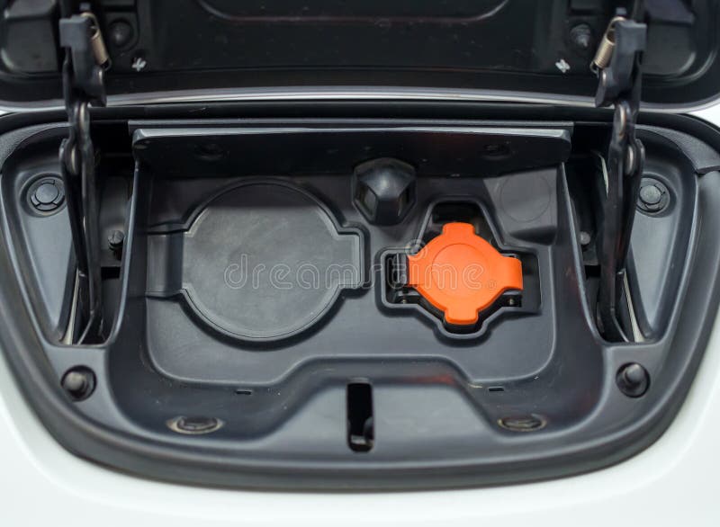 Charging Station for Electric Vehicle with Connected Cable Stock Image ...