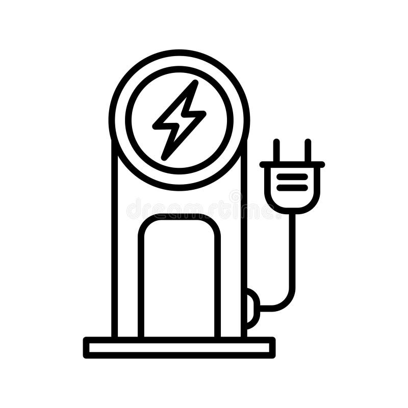 Electric Vehicle Charging Station Icon. EV Station Stock Vector ...