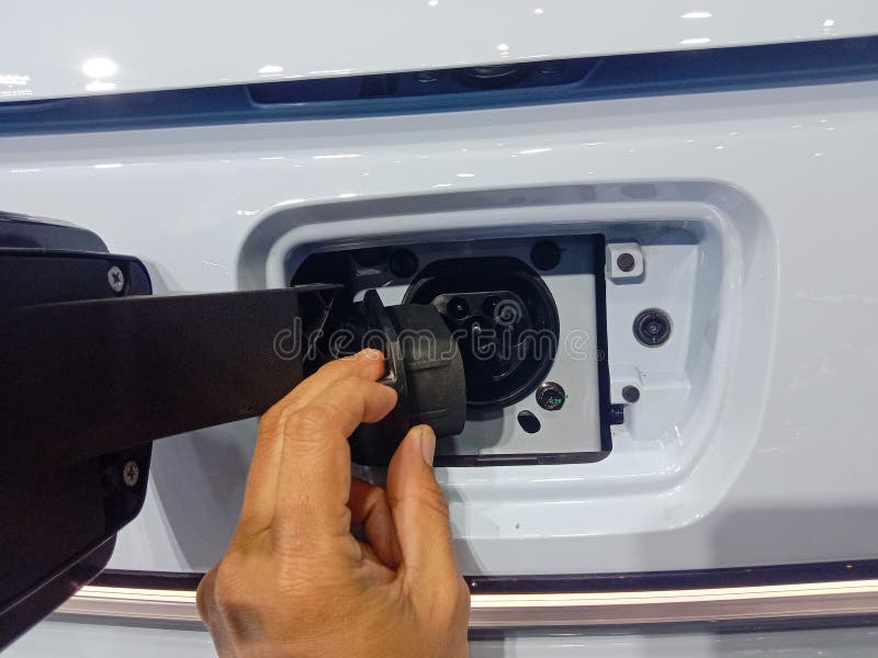 Electric Vehicle Connector Plug Charging Stock Image - Image of plug ...