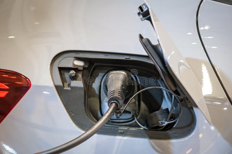 Electric Vehicle EV Charging Socket Plug Port Stock Image - Image of ...