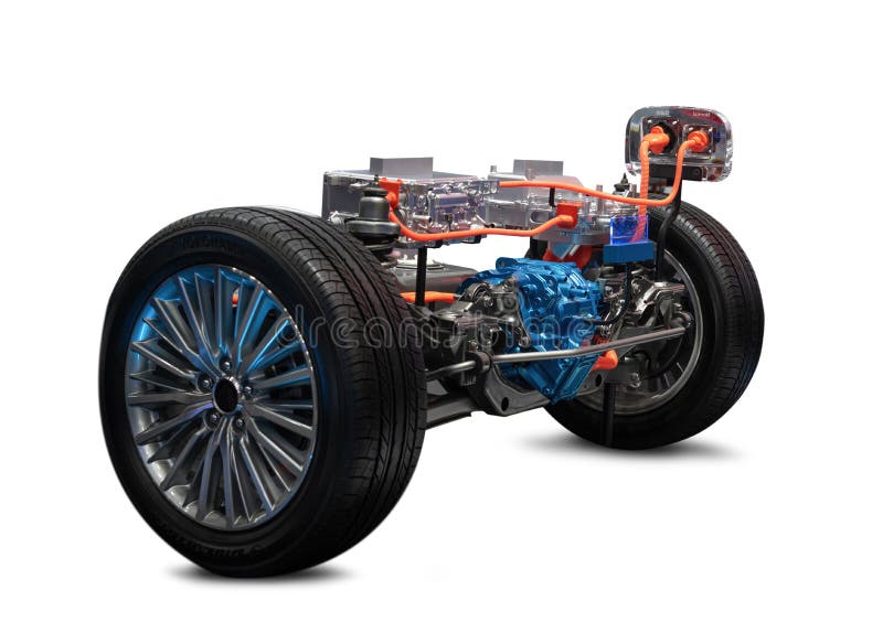 Electric Vehicle EV Components, Motor, Build & Frame Stock Image ...
