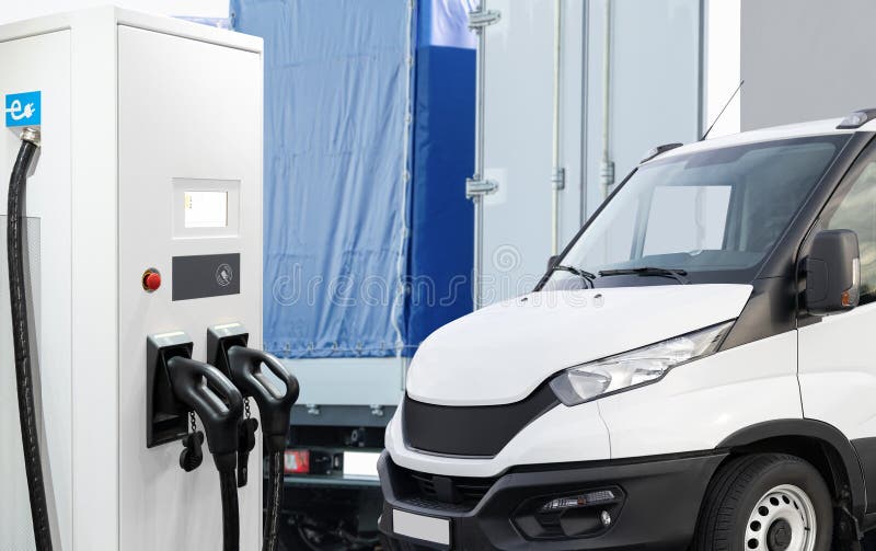 Electric Vehicles Charging Station Background Truck Stock Photos - Free ...