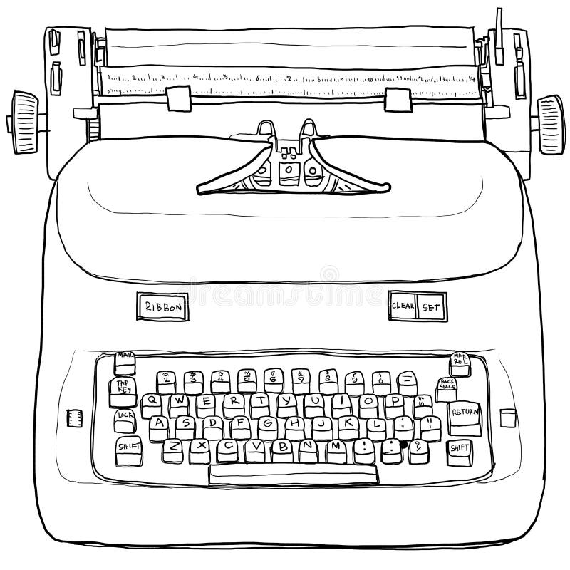 Vintage Electric Typewriter Royal Academy Typewriter with Paper Hand ...