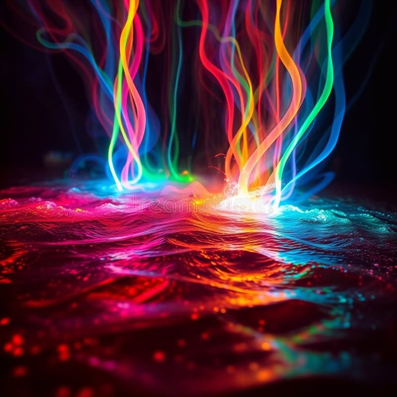 Electric Vivid Colors Create Abstract Patterns in a Creative Light Art ...