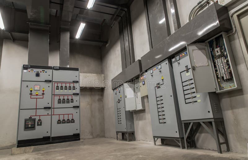 Electric Voltage Control Room. No Focus, Specifically Stock Image ...