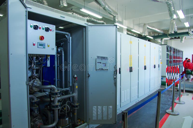 Electric Voltage Control Room of a Plant Editorial Photography - Image ...