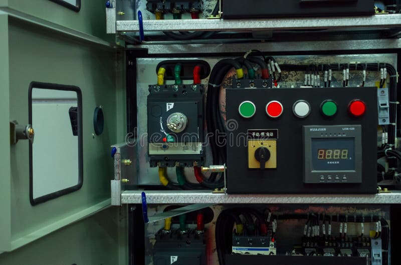 Electric Voltage Control Room of a Plant Editorial Image - Image of ...