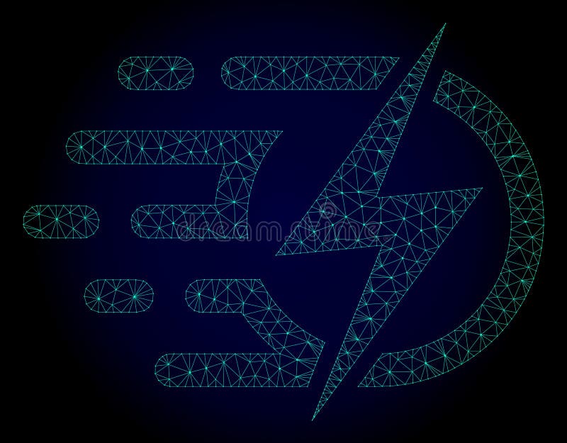 Electric Voltage Polygonal Frame Vector Mesh with Fast Motion Effect ...