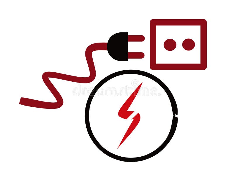 Electric Voltage Warning or Short Circuit Warning Vector Illustration ...