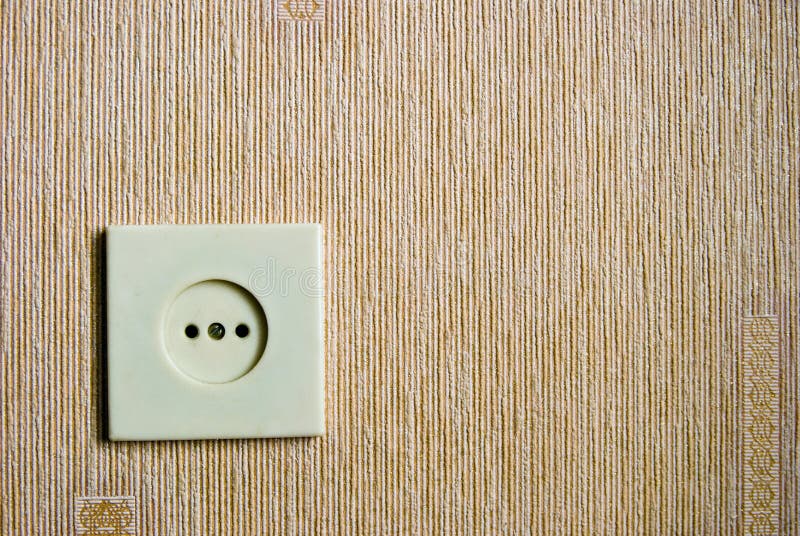 Electric Wall Outlet Receptacle and Cord Plug Stock Photo - Image of ...