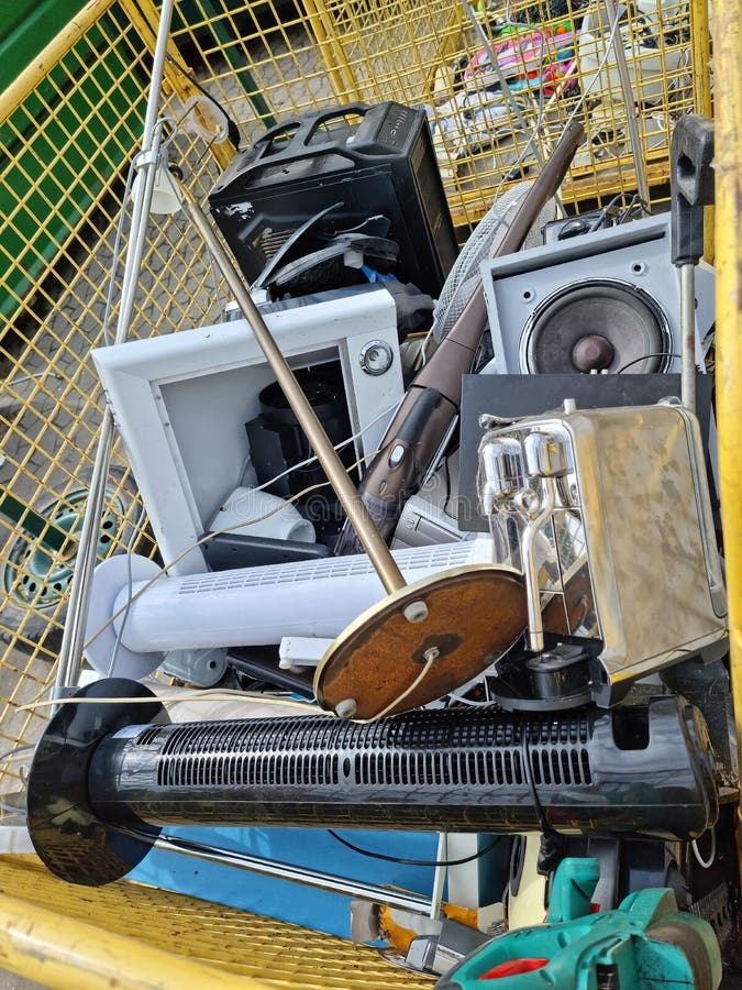 Electric Waste Electric Devices Sorting Garbage - Denmark Stock Photo ...