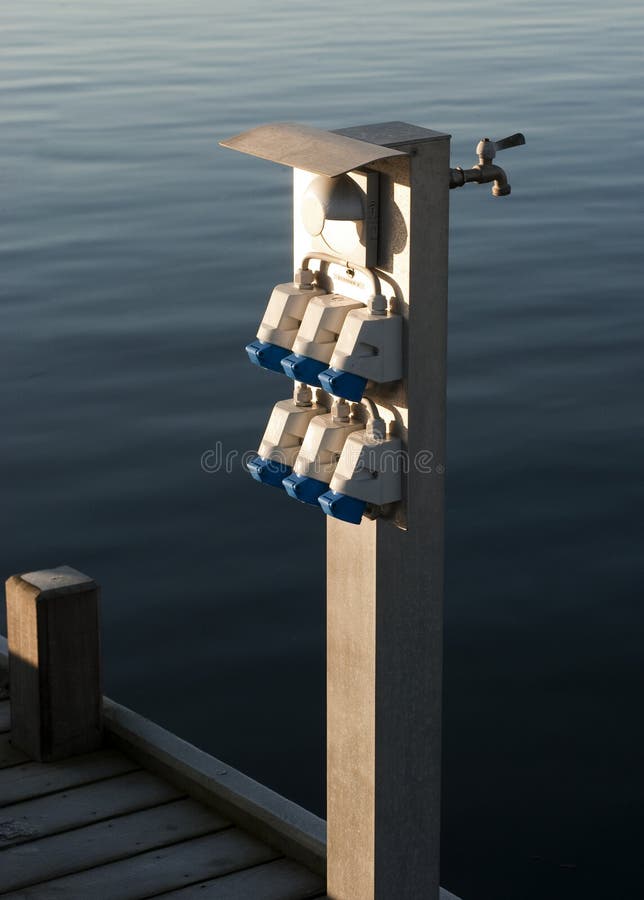 Electric and Water Connection Stock Image - Image of marina, urban ...