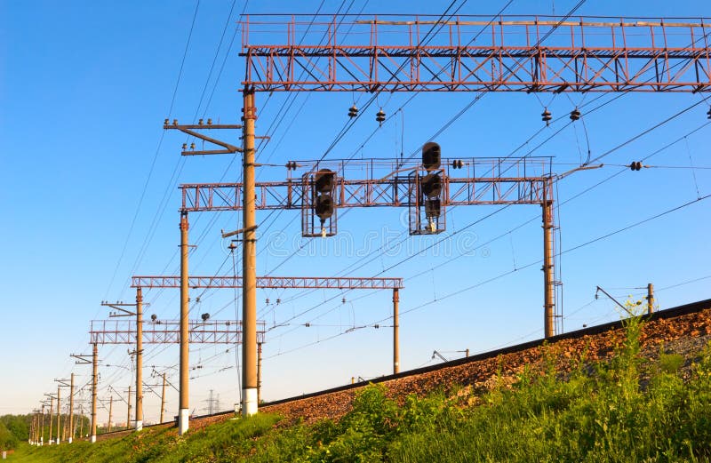 Electric power masts stock photo. Image of heat, generator - 6636602