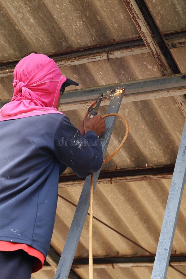 Electric Welding Connecting Construction Metal Editorial Image - Image ...