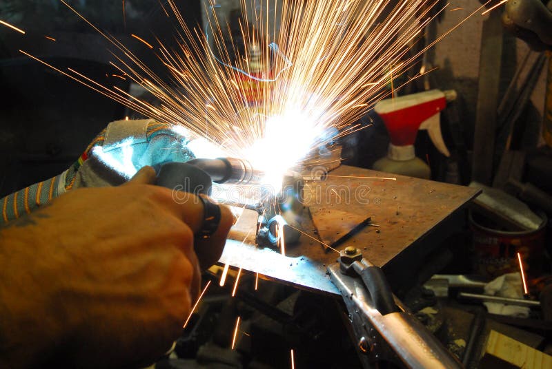 Electric welding stock photo. Image of welder, steel - 36538846