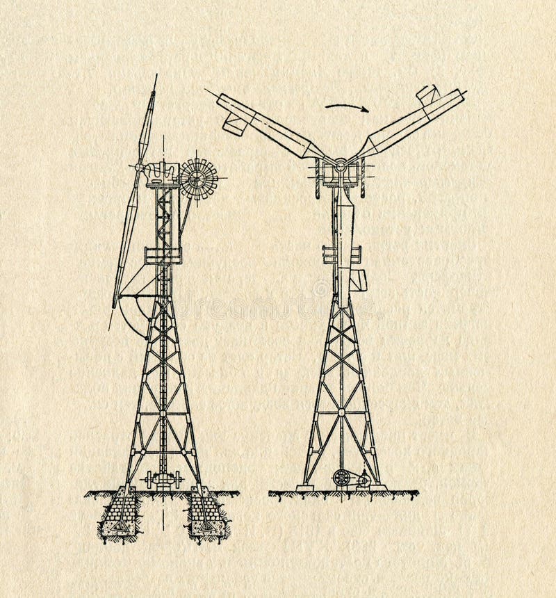Windmills For Electricity Diagram