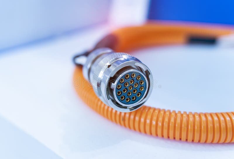 Electric Wire Androbotic Plug Cables Connected at Control Box for Robot ...