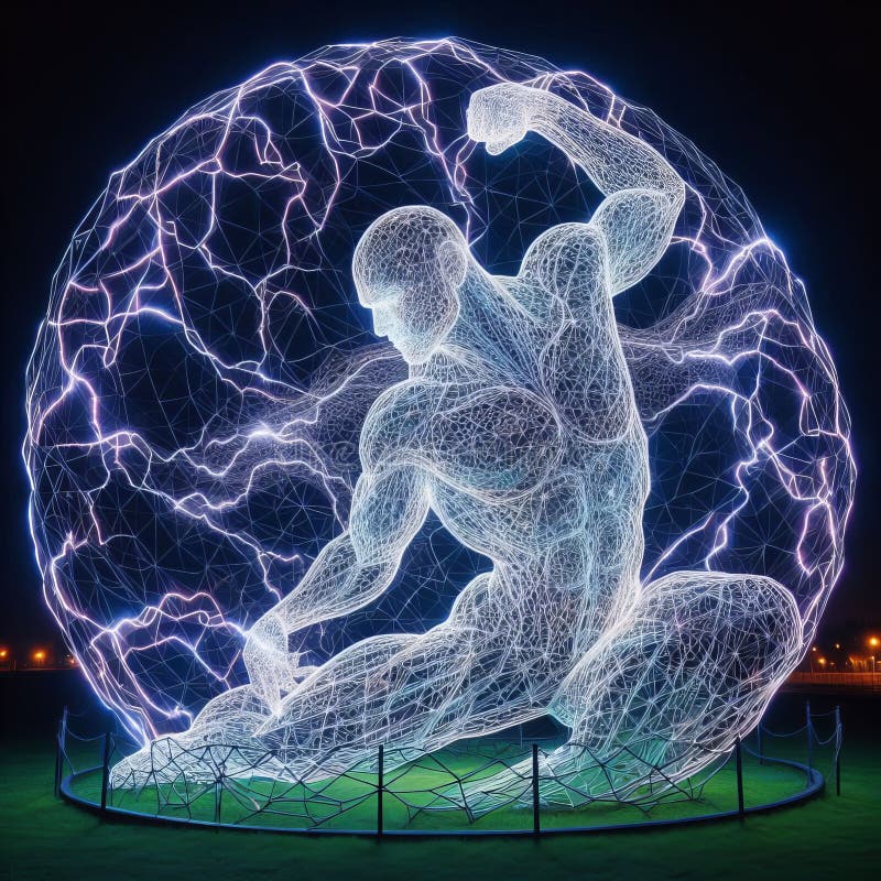 38 43. Electric Wire Mesh Sculpture_ a Sculpture Made from Elct Stock ...