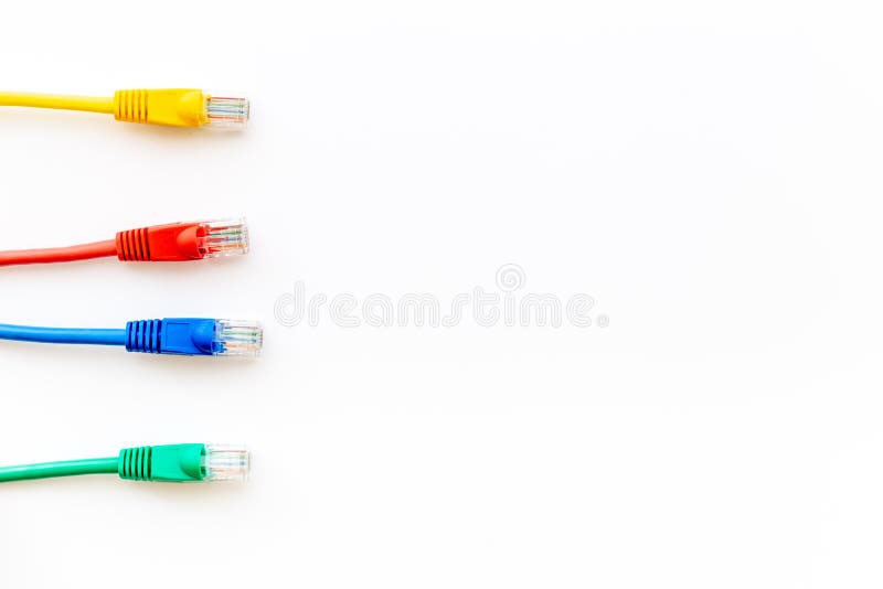Electric Wire and Network Cables, Top View Stock Photo - Image of link ...