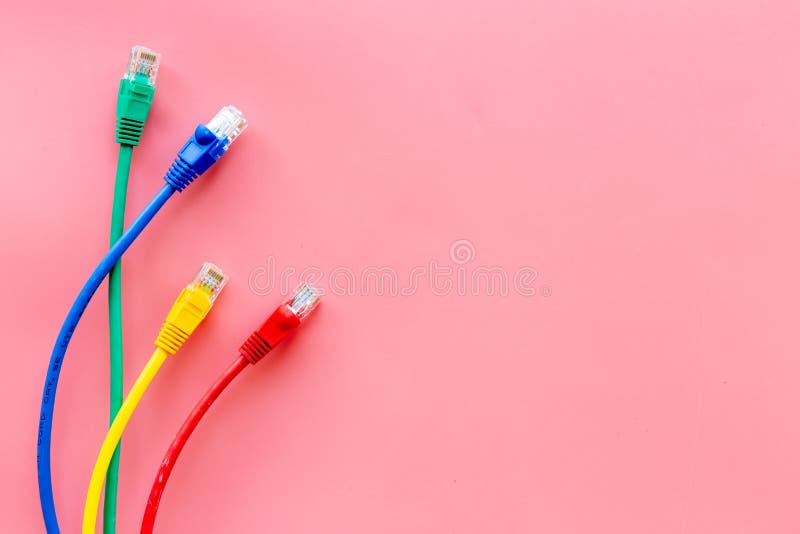 Electric Wire and Network Cables, Top View Stock Image - Image of ...