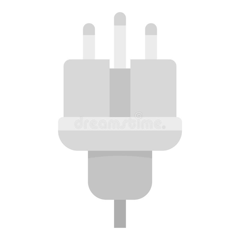 Electric Wire Plug Icon Flat Isolated Vector Stock Vector ...