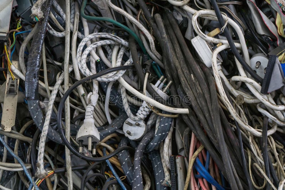 Electric wire for recycle. stock photo. Image of industrial - 85179172