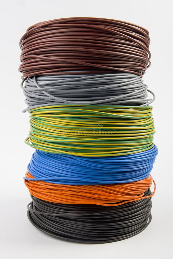 Electric wire stock image. Image of coloured, cable, electricity - 56828333