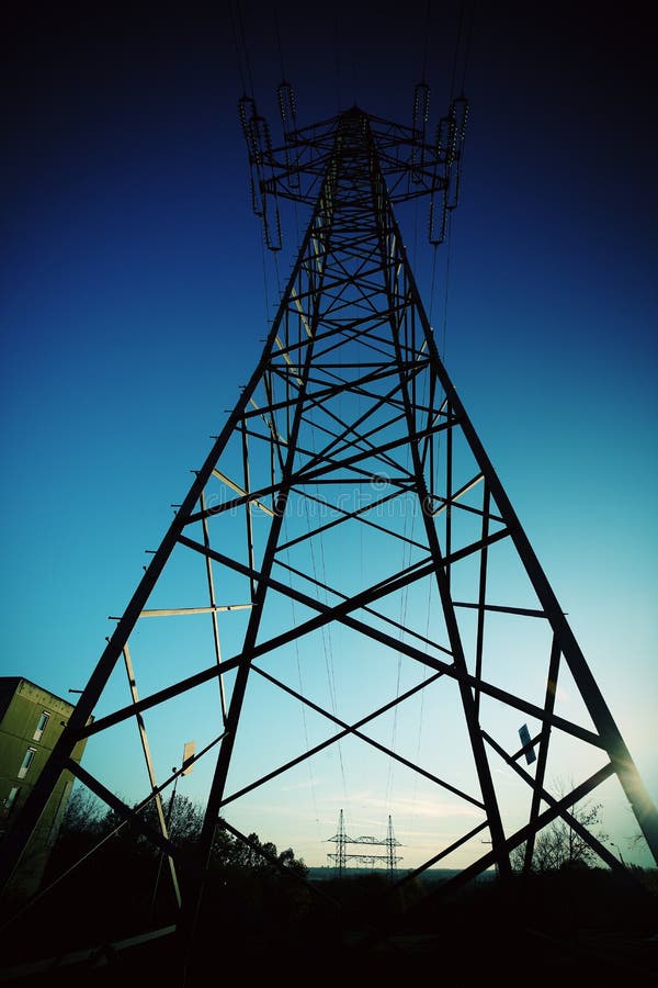 Electric tower from angle stock photo. Image of pylon - 15674816