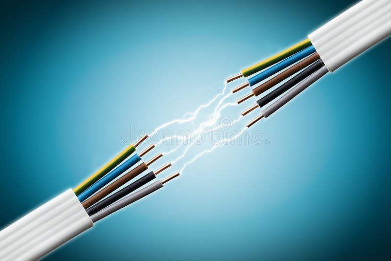 Electric wire stock photo. Image of construction, earth - 94658946