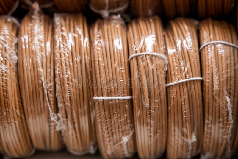 Electric Wires for Wiring Cabling Stock Photo - Image of energy ...