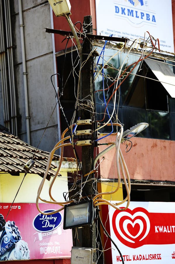 Electric wiring editorial photo. Image of maze, colours - 90955166