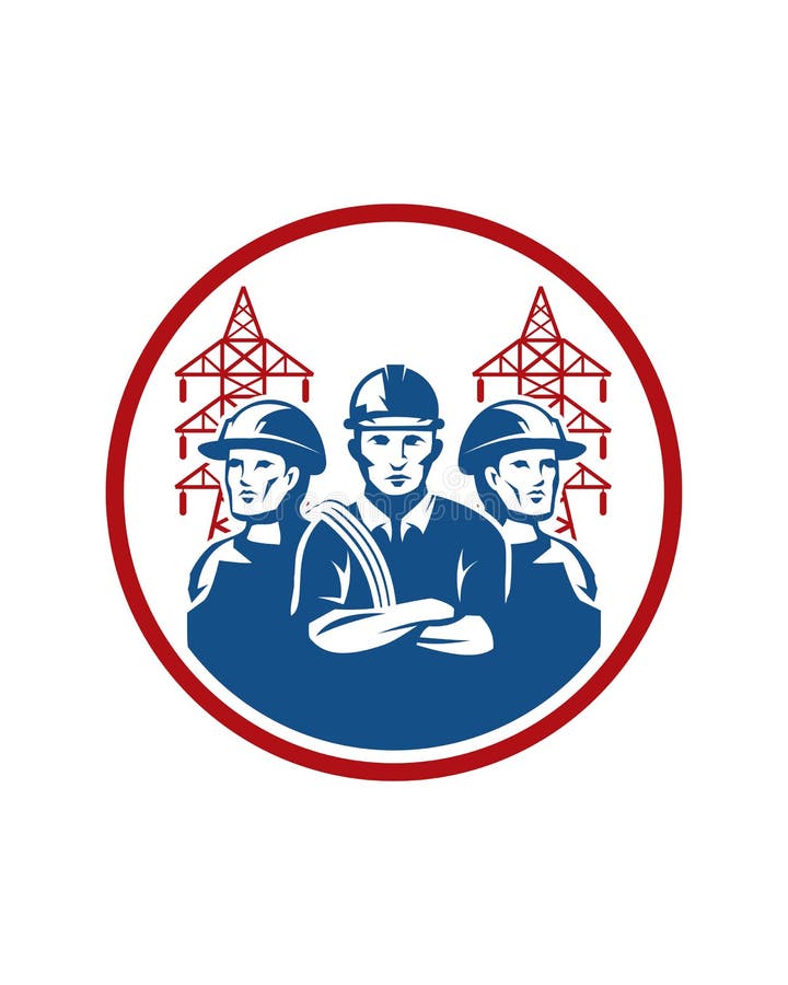 Electric Work Team Work Logo Stock Vector - Illustration of corporate ...