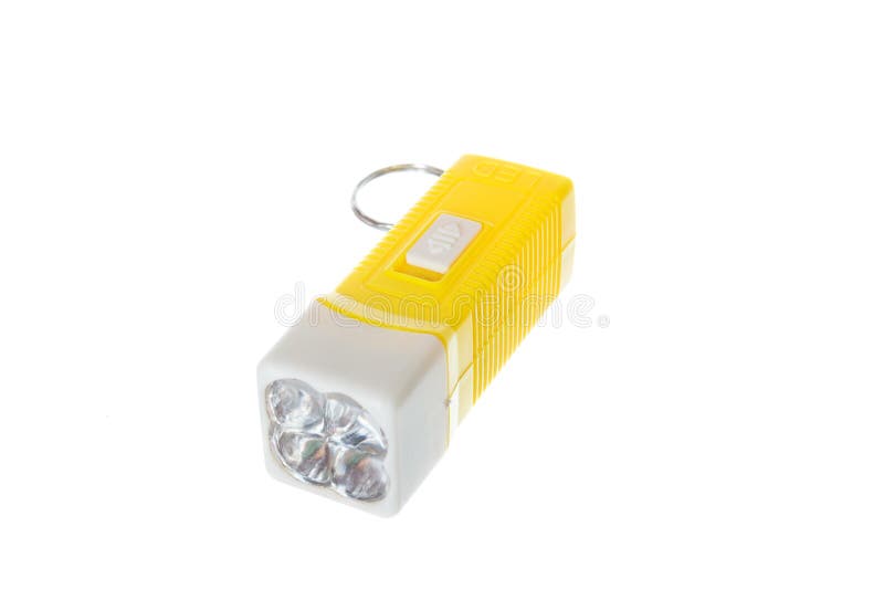 Electric Yellow Pocket Led Flashlight or Torch Stock Image - Image of ...